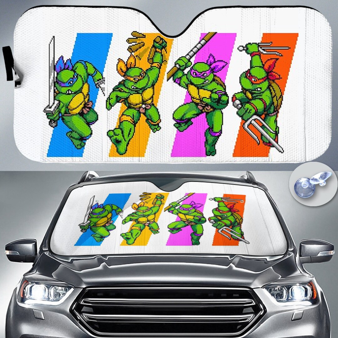 Ninja Turtle Car Sun Shade, Ninja Turtle Sunshade, Custom Car Accessory ...