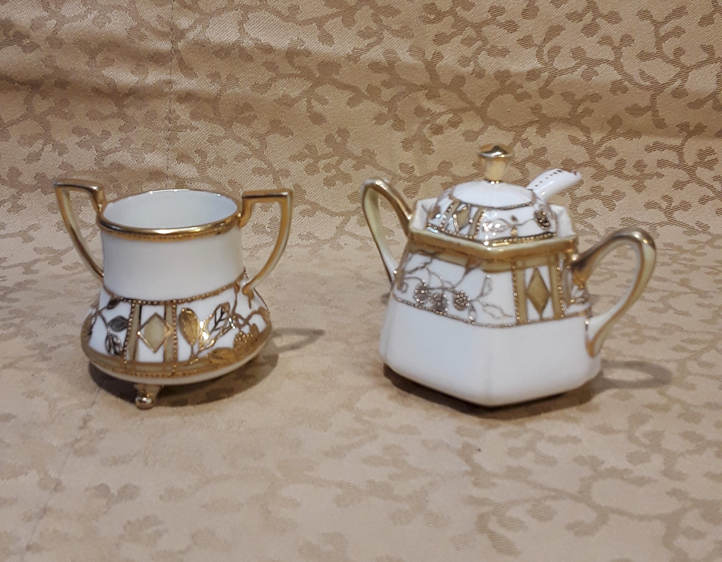 Antique Nippon Condiment Set on Tray Mustard Pot Salt Pepper | Etsy