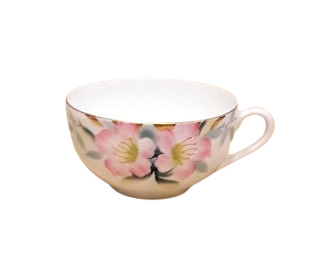 Vintage Noritake Azalea Pattern Tea Cup 1920s 1930s Red Wreath Mark ...