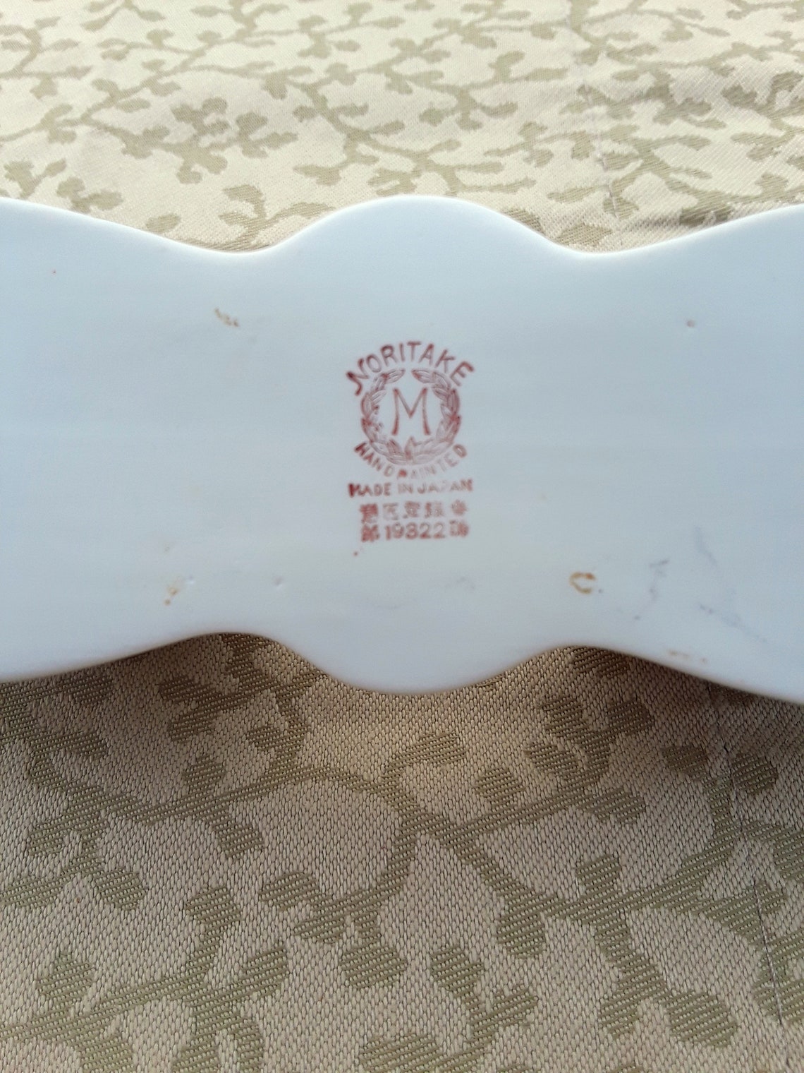 Antique Noritake Azalea Spoon Holder Red Mark Spooner Hand | Etsy