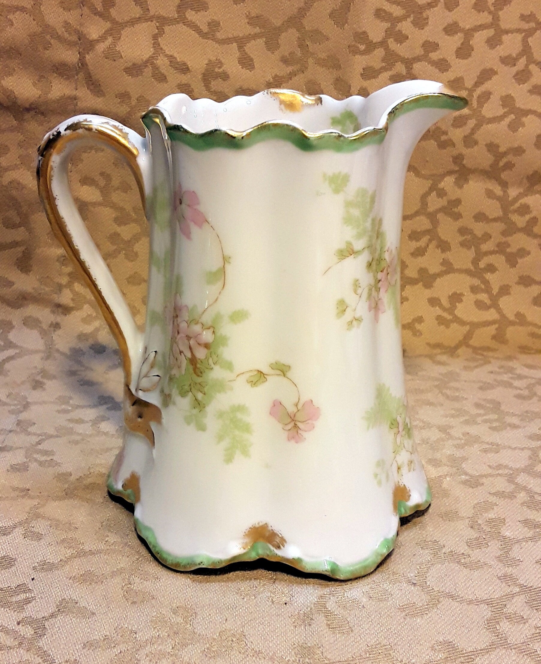 Antique Haviland Limoges Pattern Schleiger 52C Creamer Green Trim ...