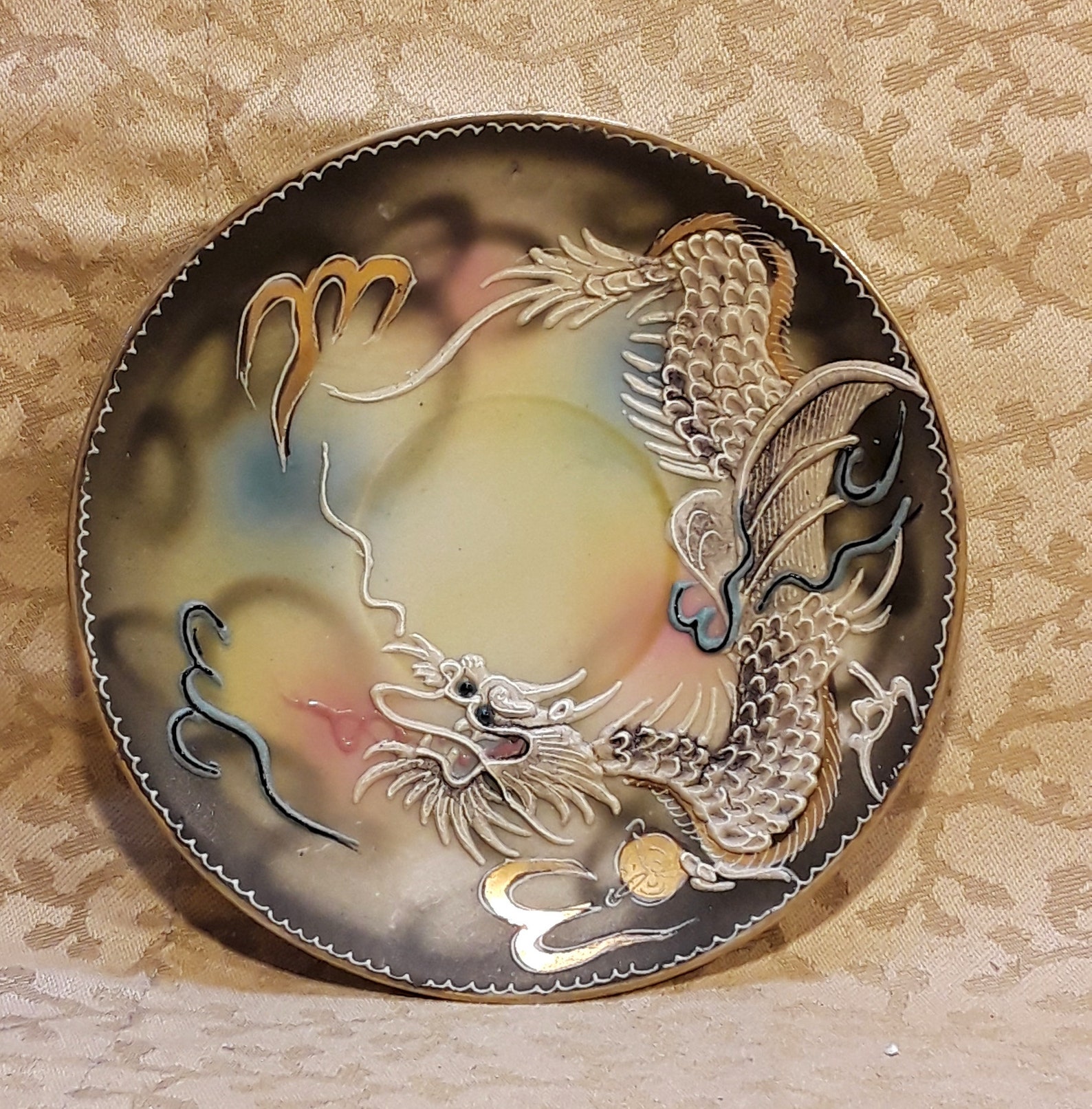 Antique Dragonware Saucer Moriyama 1920s Art Deco Gray Moriage - Etsy
