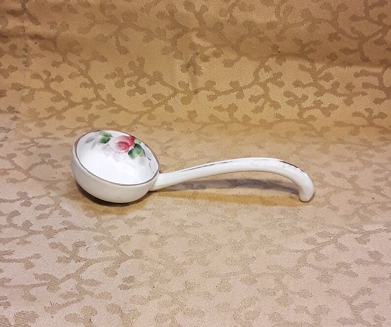 Antique Nippon Ladle Hand Painted Porcelain Pink Rose Gold - Etsy