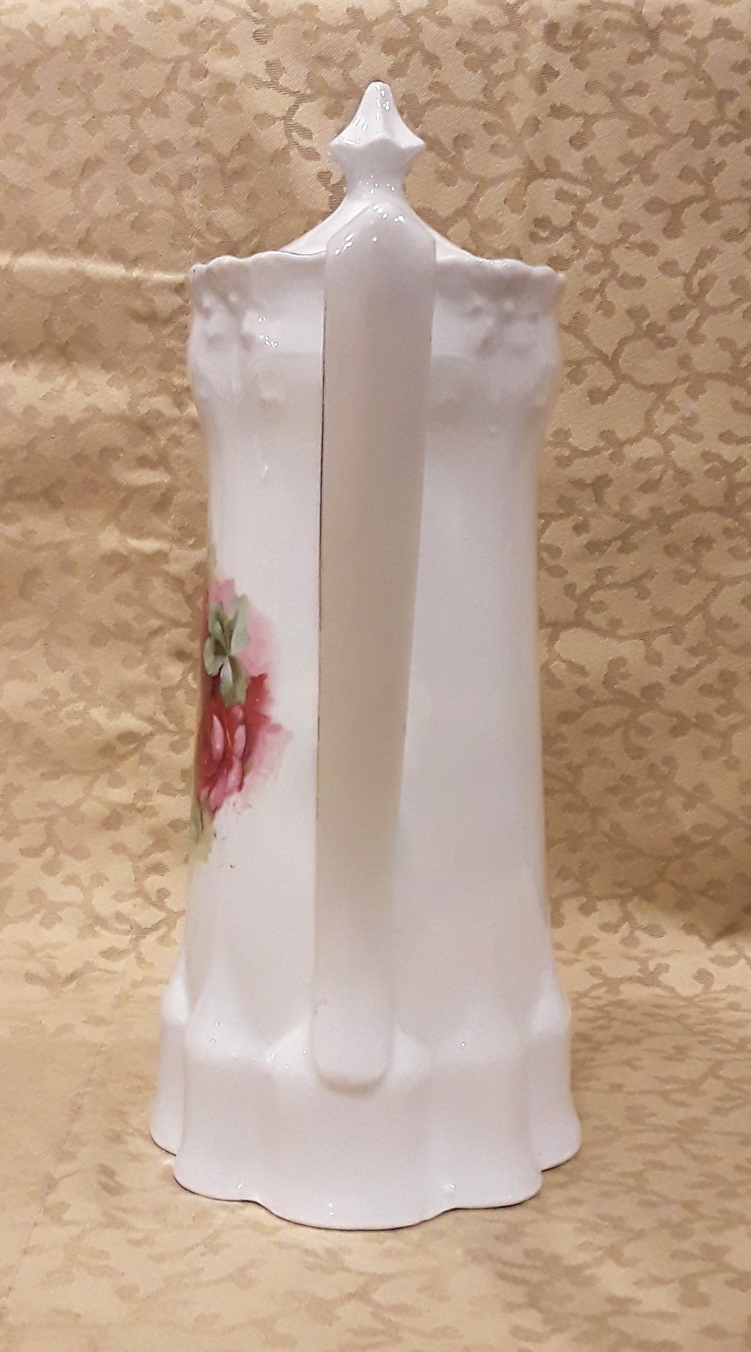 Antique Victorian Chocolate Pot German Porcelain Pink Roses | Etsy