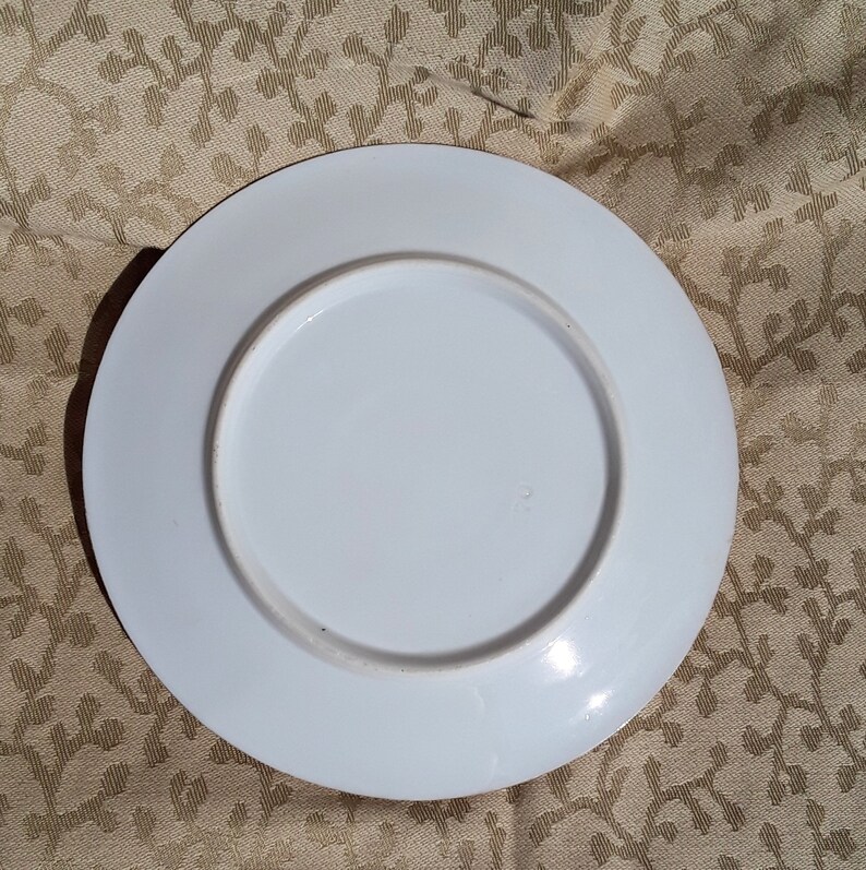 Antique Victorian Plate 6" Hand Painted Porcelain Signed Maxan Yellow ...