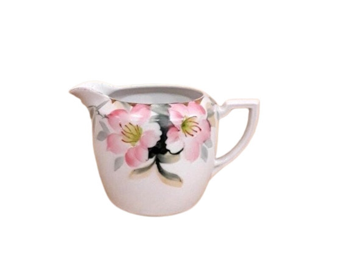 Vintage Noritake Azalea Creamer Red Wreath Mark Hand Painted Japan ...