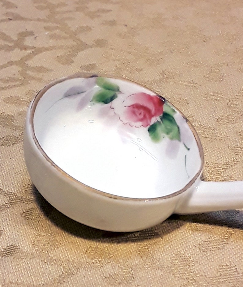 Antique Nippon Ladle Hand Painted Porcelain Pink Rose Gold - Etsy