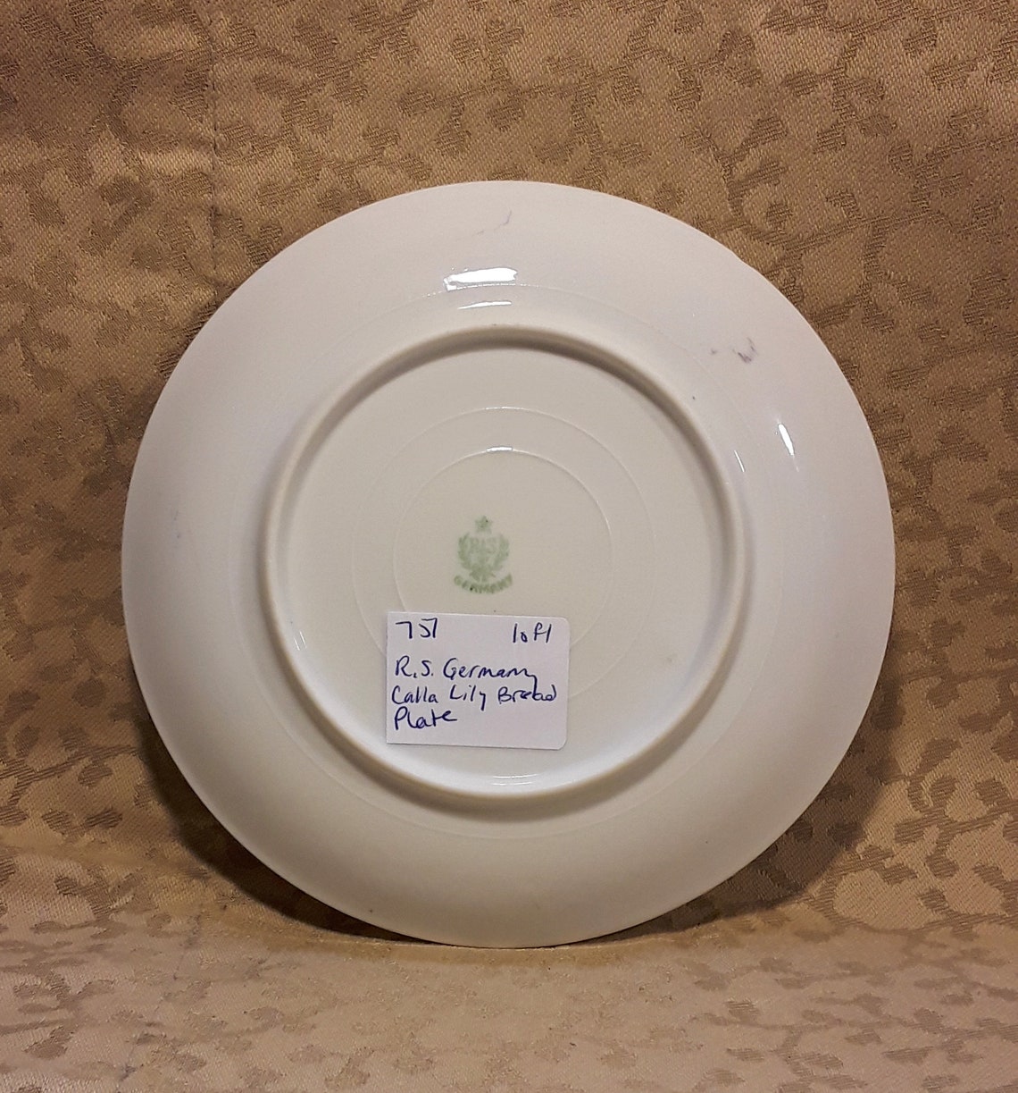 Antique RS Germany 6.1" Plate Porcelain Calla Llilies Victorian Shabby ...