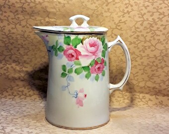 Antique Pitcher With Roses - Etsy