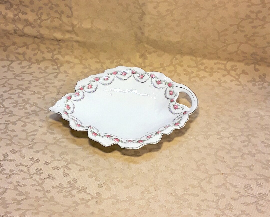Antique Nappy Dish Victorian Pink Rose Swags Porcelain Shabby - Etsy
