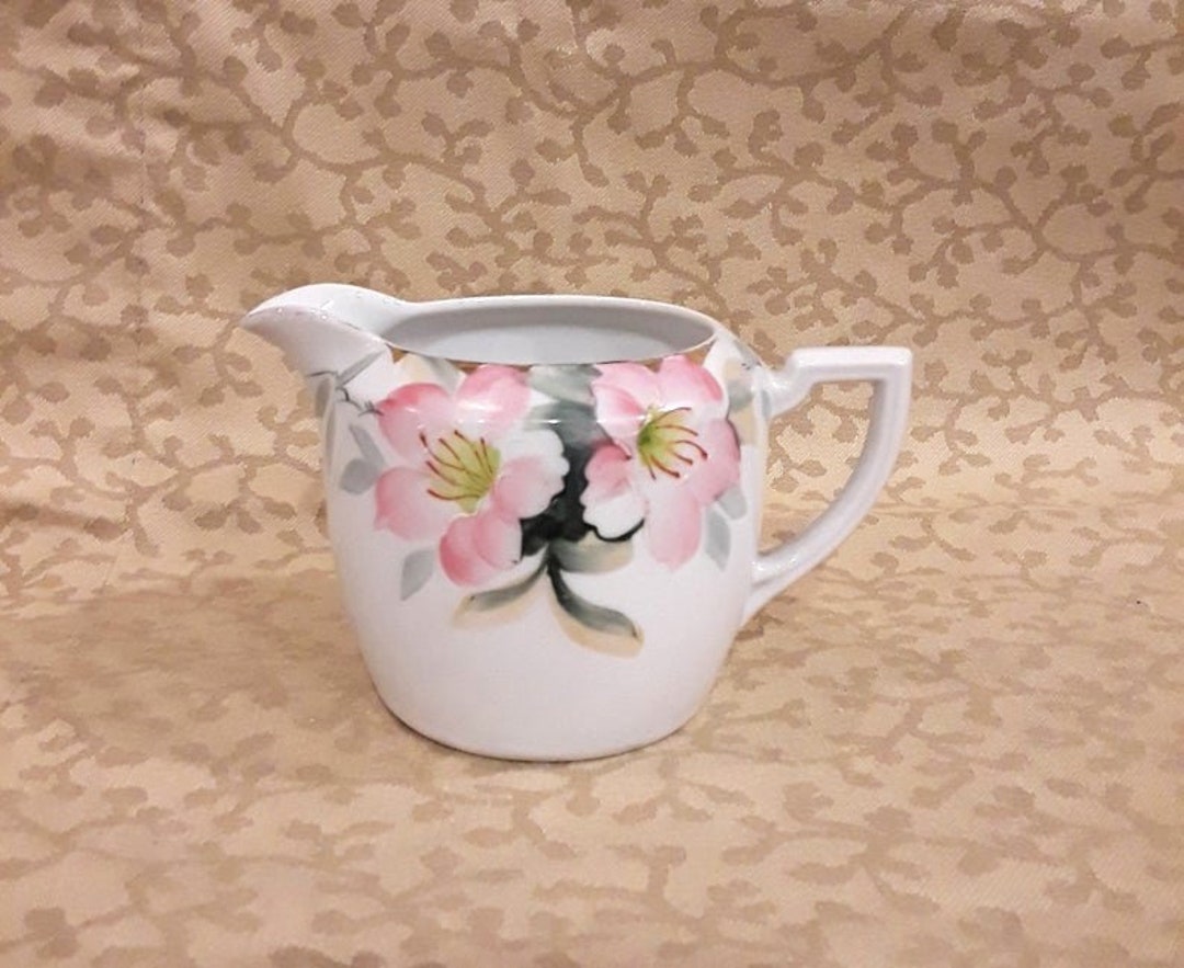 Vintage Noritake Azalea Creamer Red Wreath Mark Hand Painted Japan ...