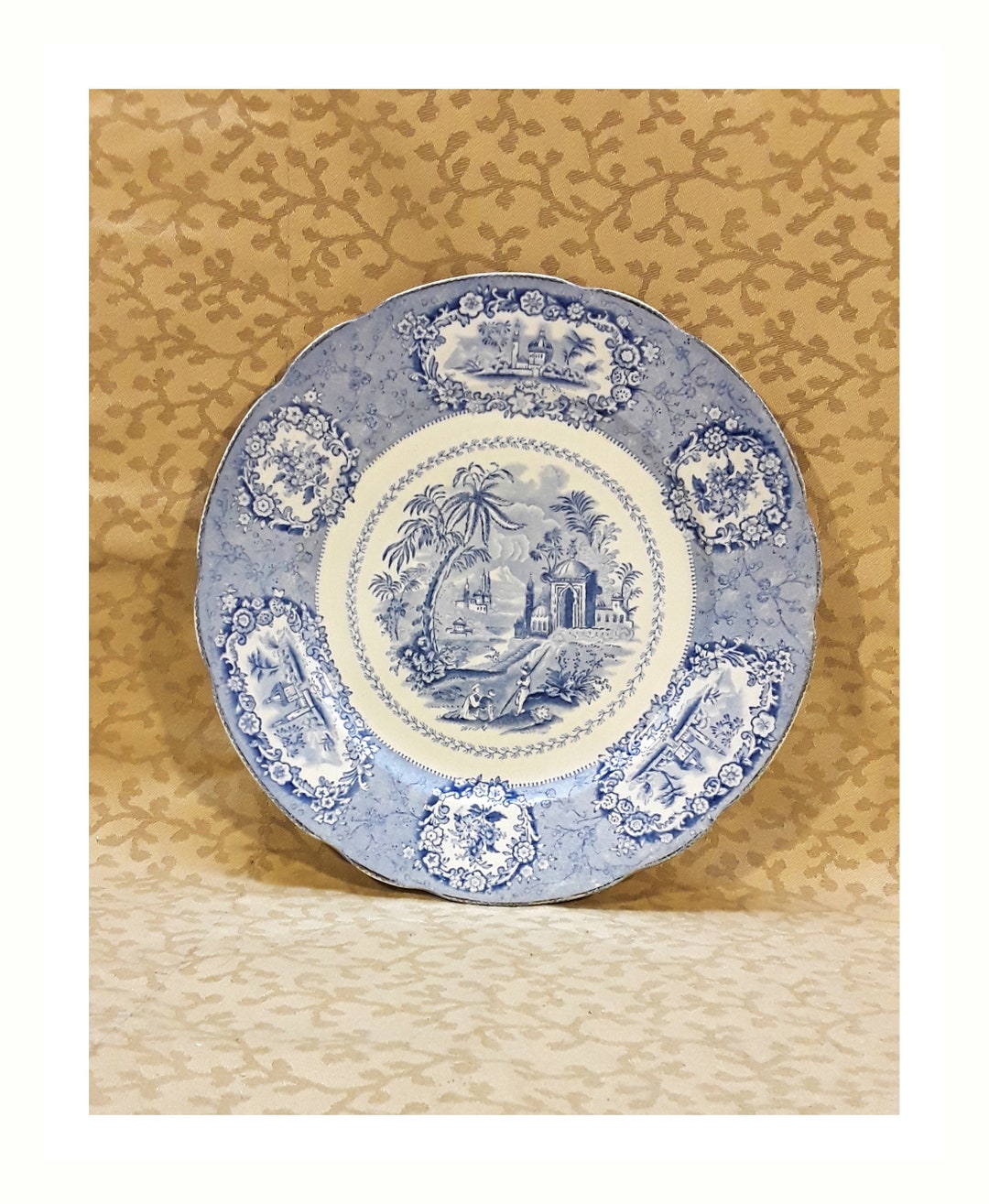 Antique Ridgway Oriental Pattern Luncheon Plate 8.75 Blue and White ...