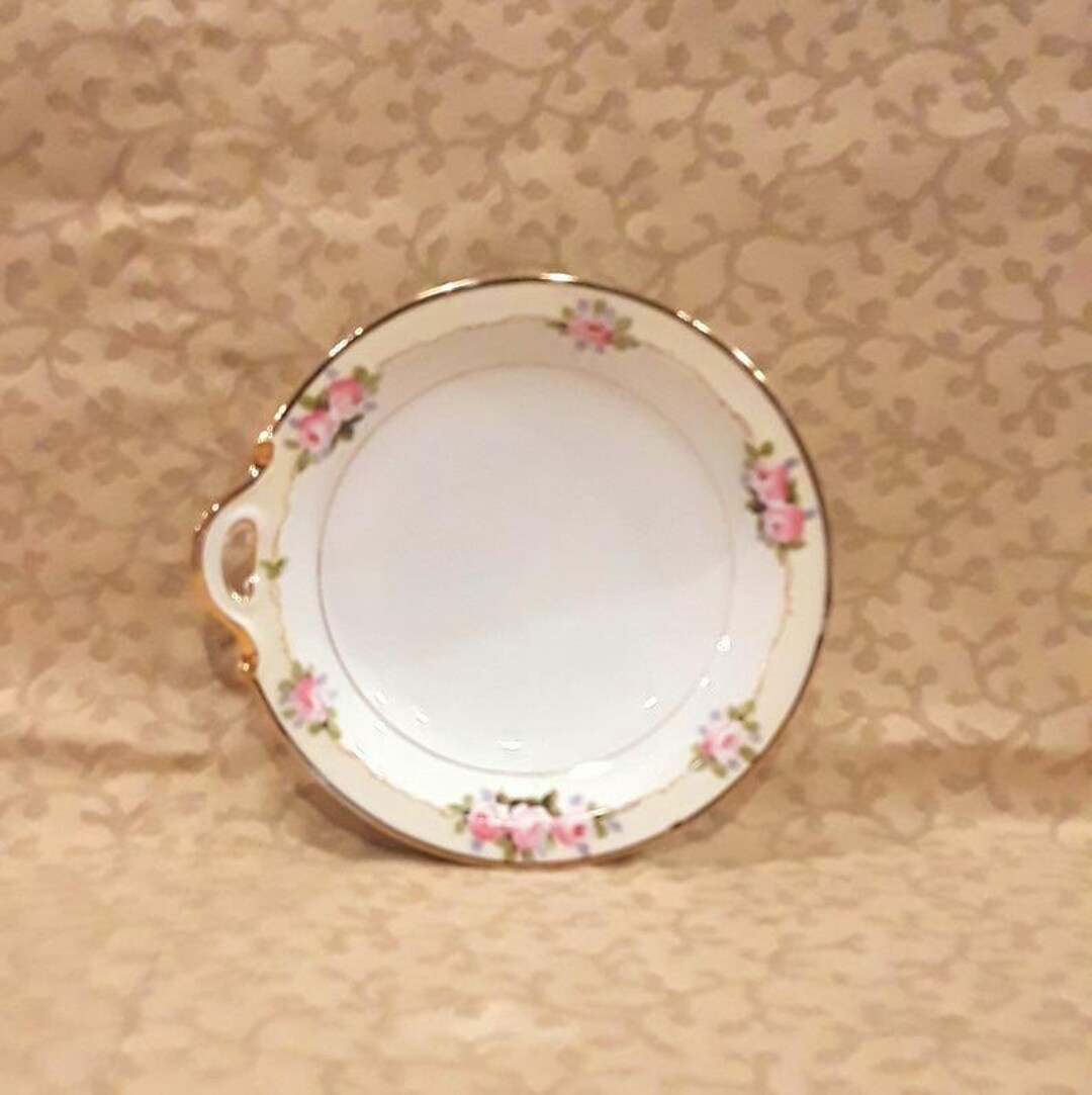 Antique Nippon Nappy Hand Painted Porcelain Pink Roses Shabby Cottage ...