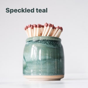 Handmade Ceramic Matchstick Pot | Match Holder & Striker Pad ...
