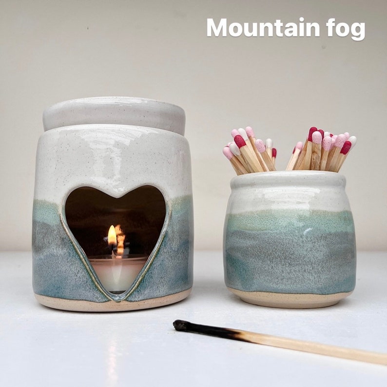 Handmade Ceramic Matchstick Pot Match Holder & Striker Pad - Etsy