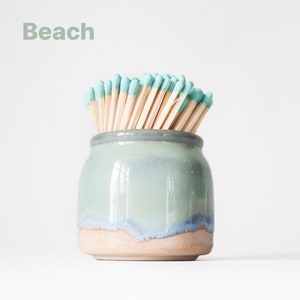 Handmade Ceramic Matchstick Pot | Match Holder & Striker Pad ...
