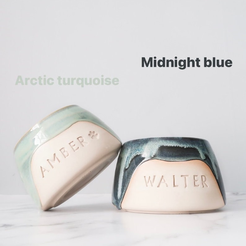 Personalised Spaniel Bowl Handmade Ceramic Water Food Bowl | Etsy UK