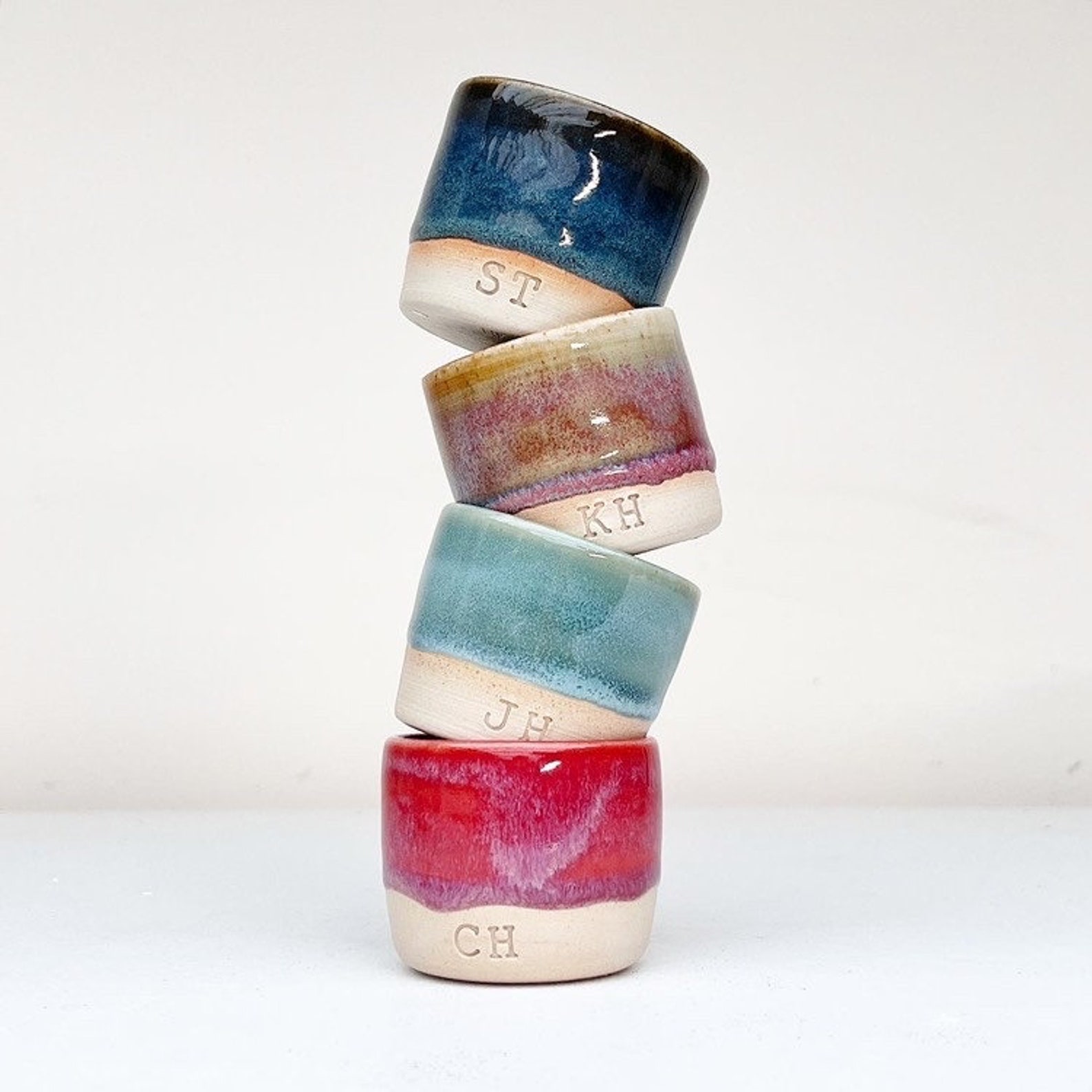 Handmade Ceramic Personalised Shot Glass | Wedding Favour | Bridesmaid ...