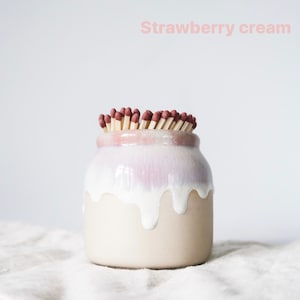 Handmade Ceramic Matchstick Pot | Match Holder & Striker Pad ...