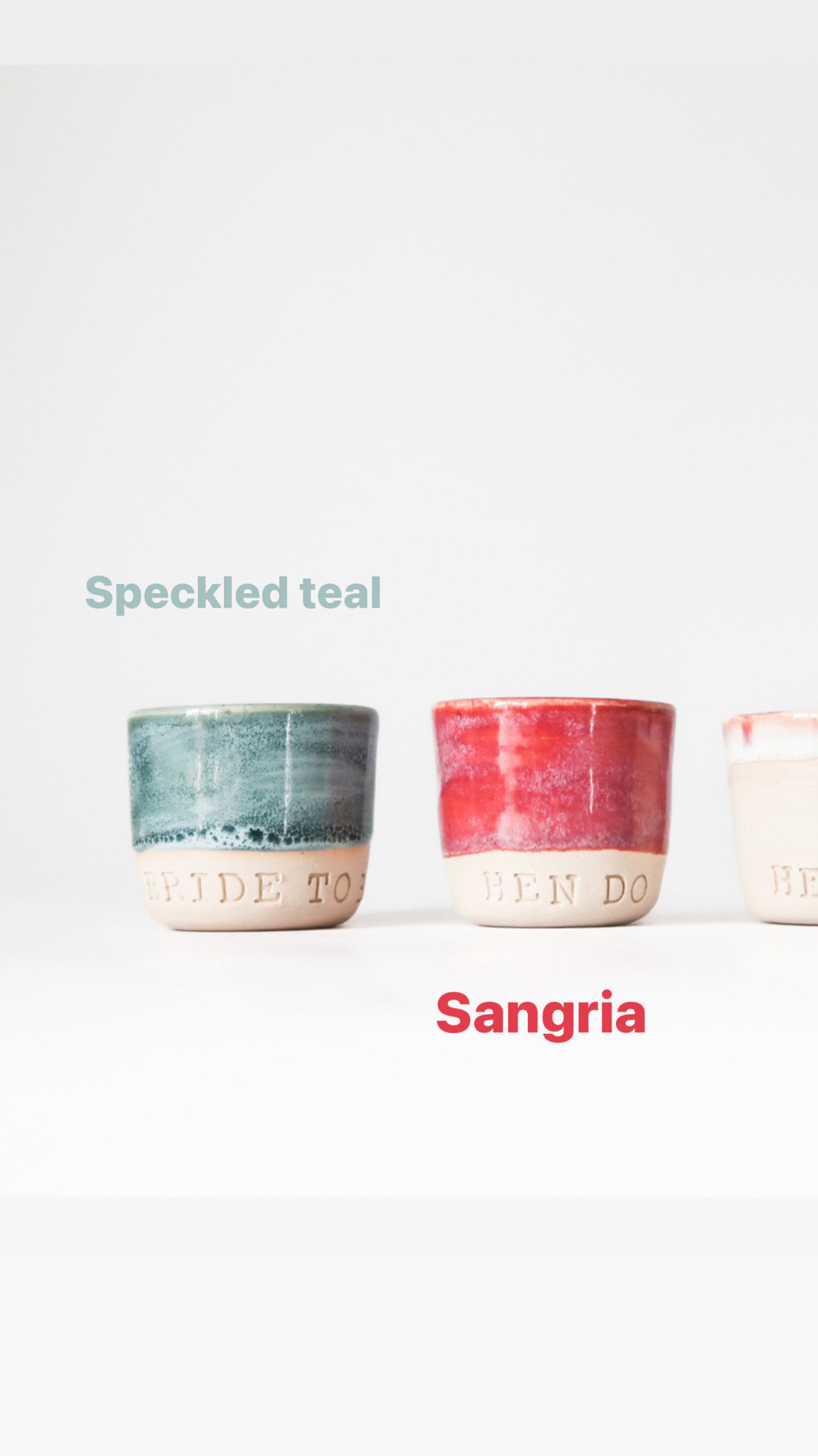 Handmade Ceramic Personalised Shot Glass | Wedding Favour | Bridesmaid ...
