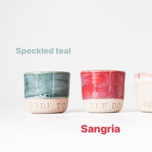 Handmade Ceramic Personalised Shot Glass | Wedding Favour | Bridesmaid ...