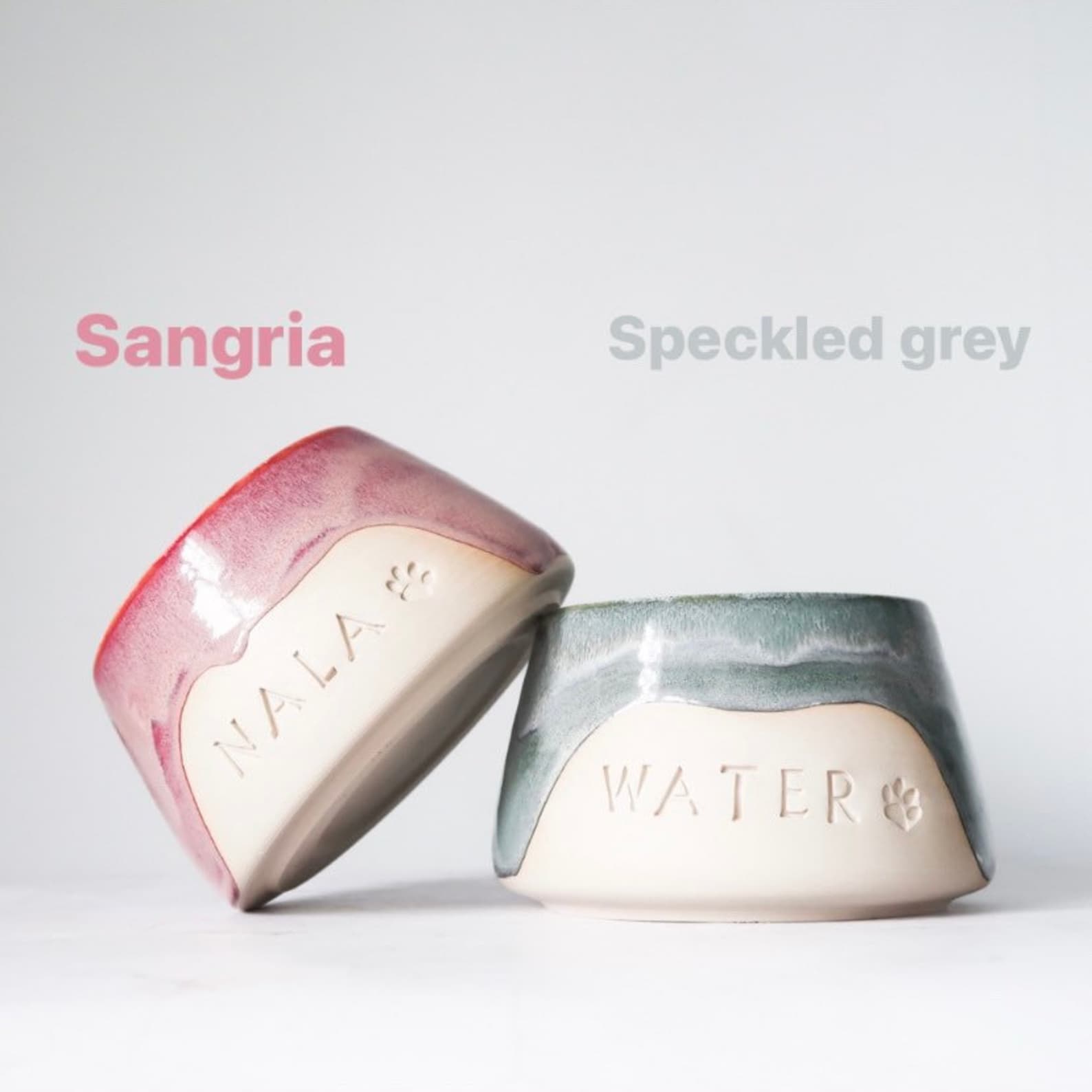 Personalised Spaniel Bowl Handmade Ceramic Water Food Bowl | Etsy UK