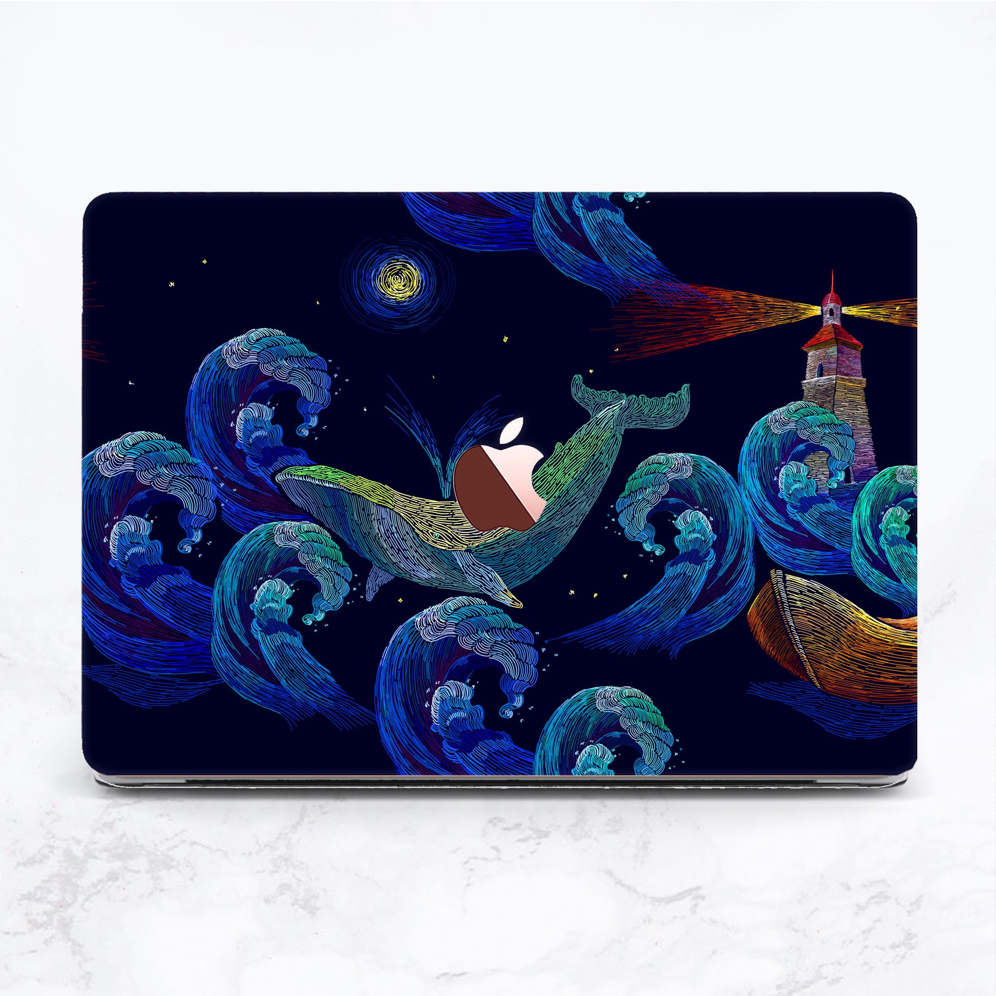 Whale Macbook case Ocean Waves Macbook Pro 13 case Sea Fish | Etsy