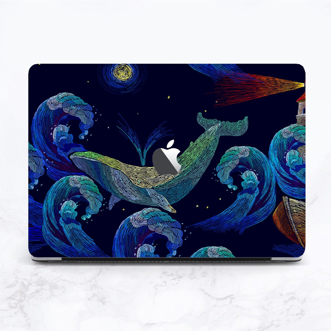 Whale MacBook Case Ocean Waves MacBook Pro 13 Case Sea Fish - Etsy