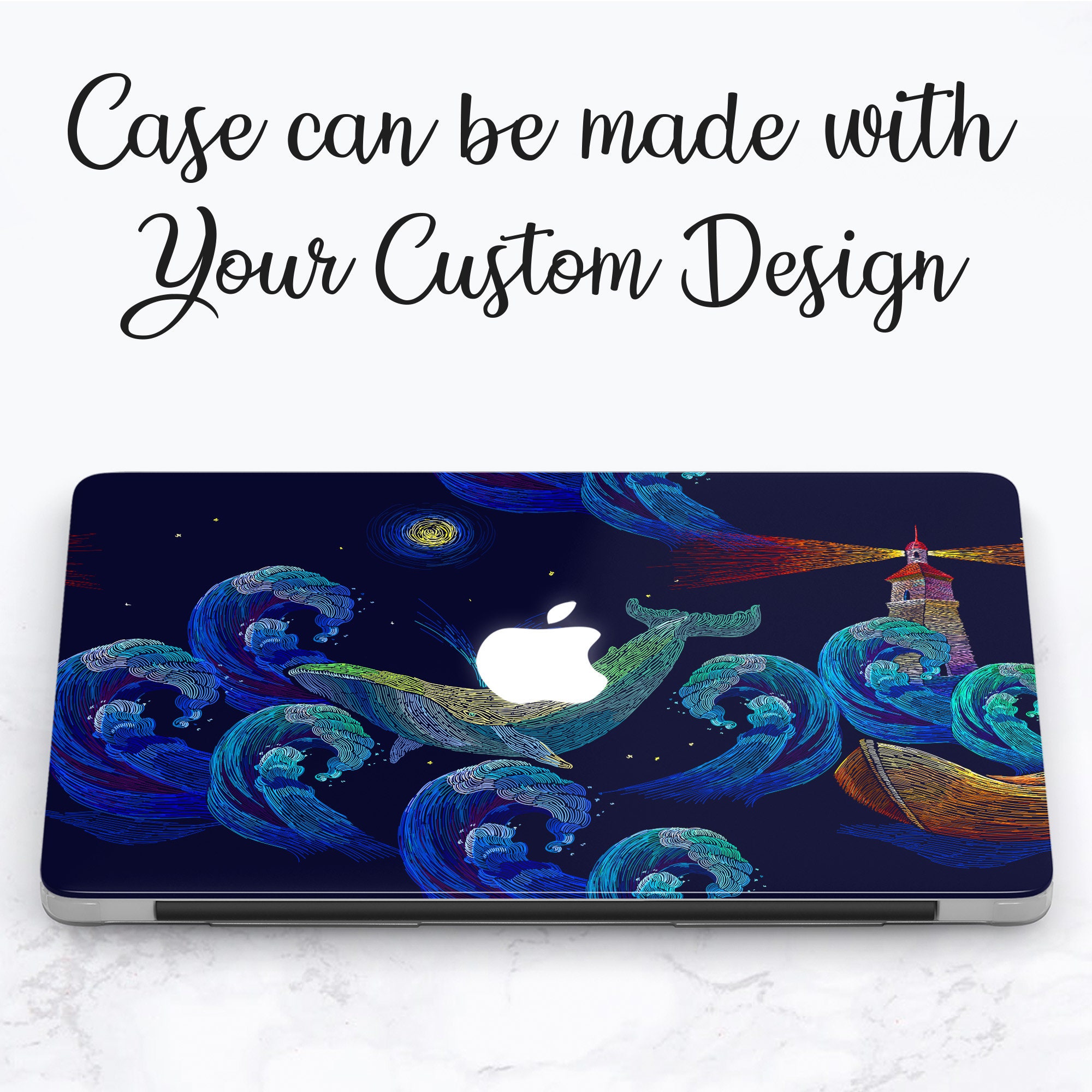 Whale Macbook case Ocean Waves Macbook Pro 13 case Sea Fish | Etsy