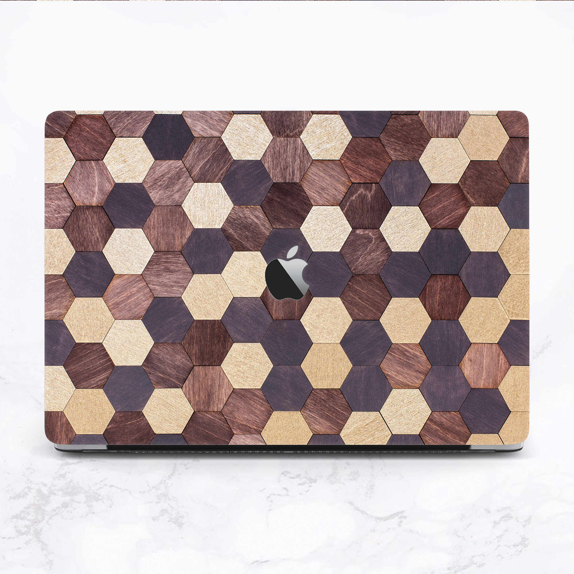 Electronics & Accessories Geometric pattern wood texture laptop skin ...