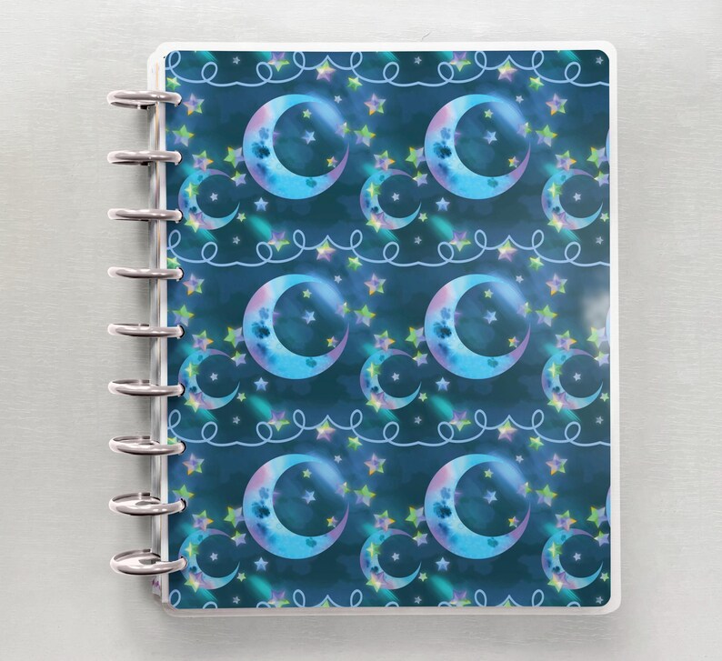 Moon and Star Planner Covers: Disc Bound, Fits Happy Planner - Etsy