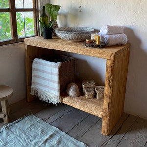 Handmade Rustic Bathroom Vanity, Reclaimed Wood Solid Bathroom Vanity ...