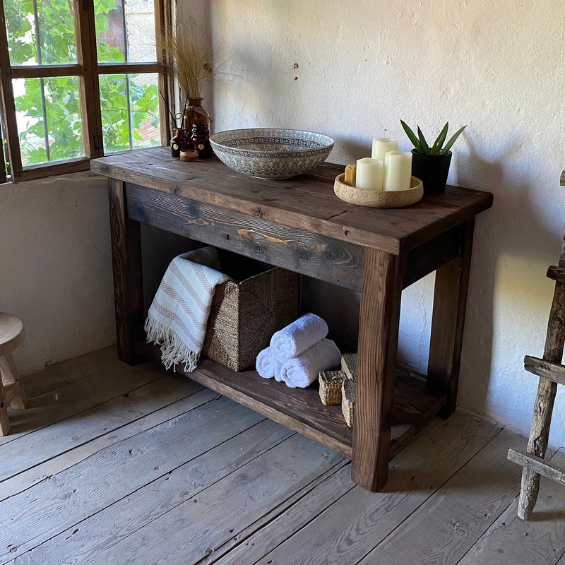 Rustic Bathroom Vanity - Etsy