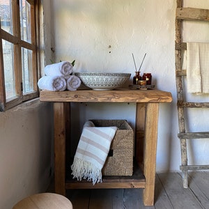 Custom Handcrafted Rustic Barnwood Bathroom Vanity With Reclaimed Wood ...