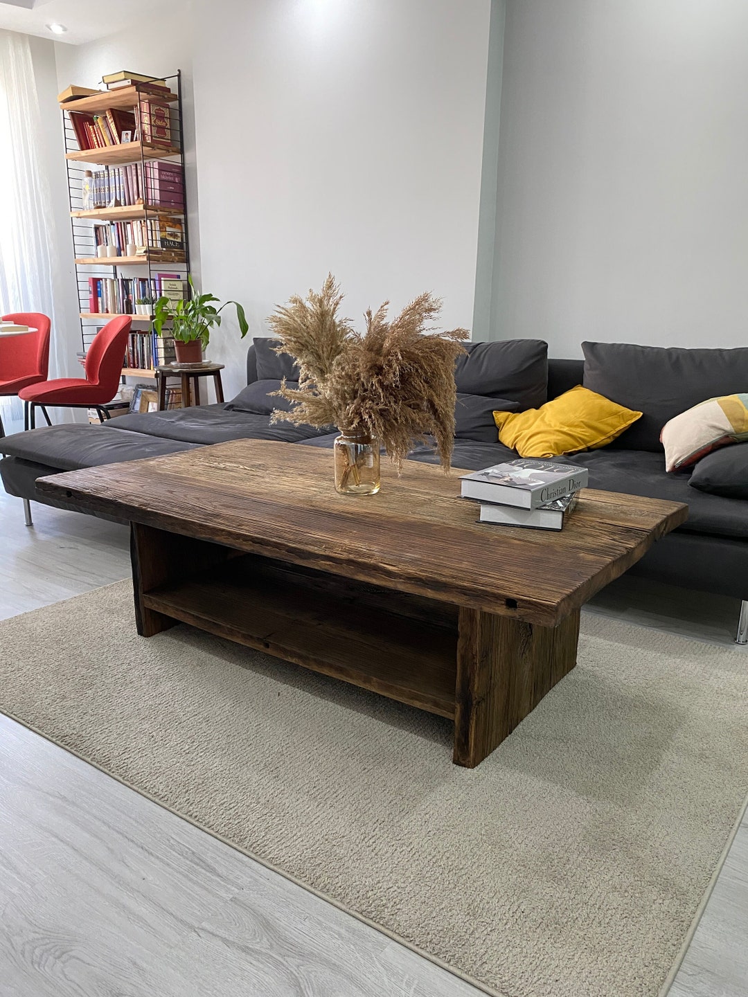 Rustic Wood Coffee Table,large Coffee Table Reclaimed Wood, Unique Mid ...
