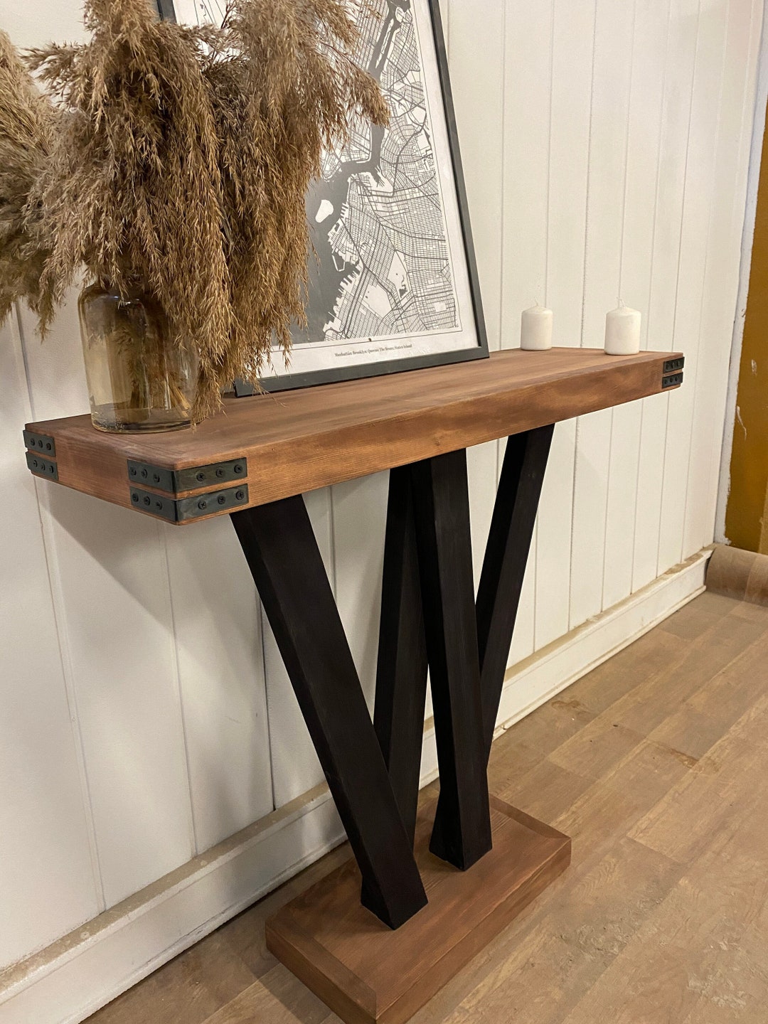Console Table, Unique Rustic/reclaimed Wood, Custom Farmhouse Hallway ...