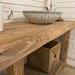 Bathroom Rustic Vanity, Reclaimed Wood Solid Bathroom Vanity, Live Edge ...