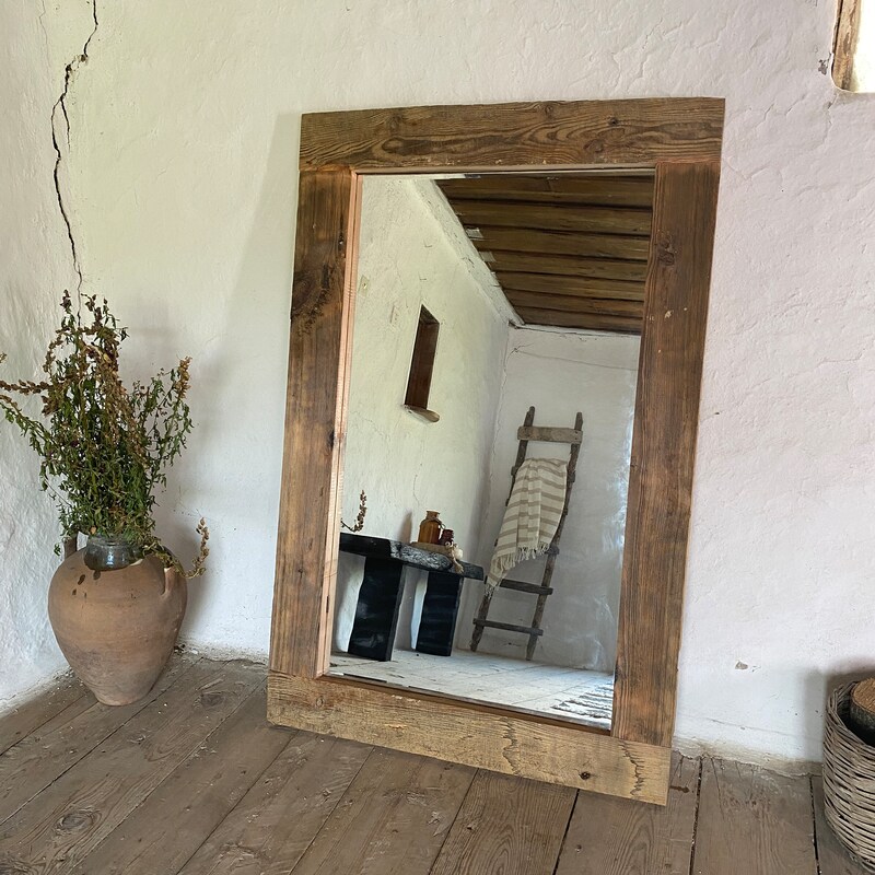 Rustic Mirror - Etsy