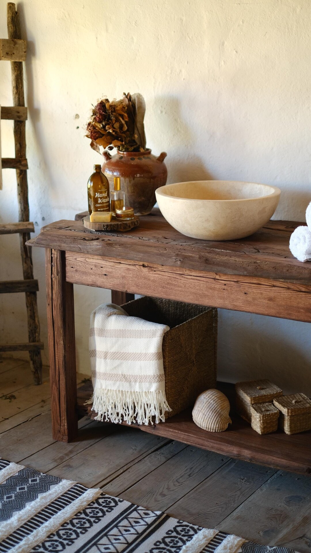 Handcrafted Rustic Barnwood Bathroom Vanity With Reclaimed Wood, Custom ...