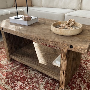 Rustic Wood Coffee Table,large Coffee Table Reclaimed Wood, Unique Mid ...