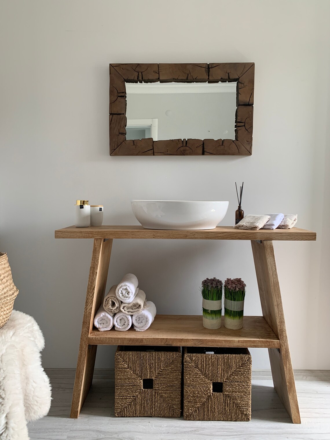 Bathroom Vanity /counter Top Wood/wooden Vanities Sink - Etsy