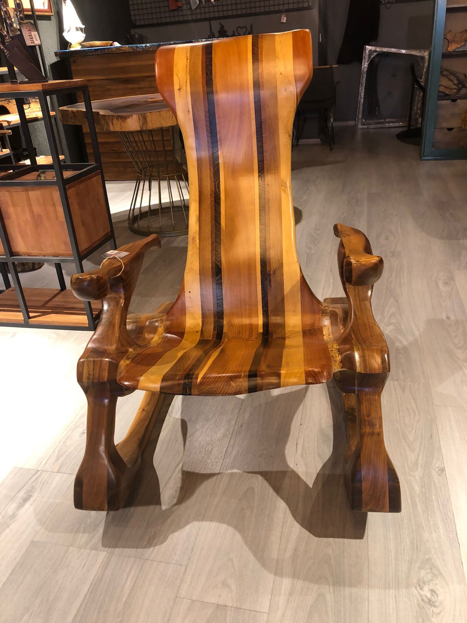 Rocking/folding Chair Wood/wooden Vintage Handmade/handcrafted - Etsy