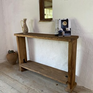 Reclaimed Wood Console Table Narrow, Rustic Console Table, Custom ...