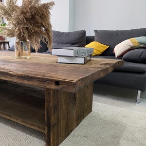 Rustic Wood Coffee Table,large Coffee Table Reclaimed Wood, Unique Mid ...