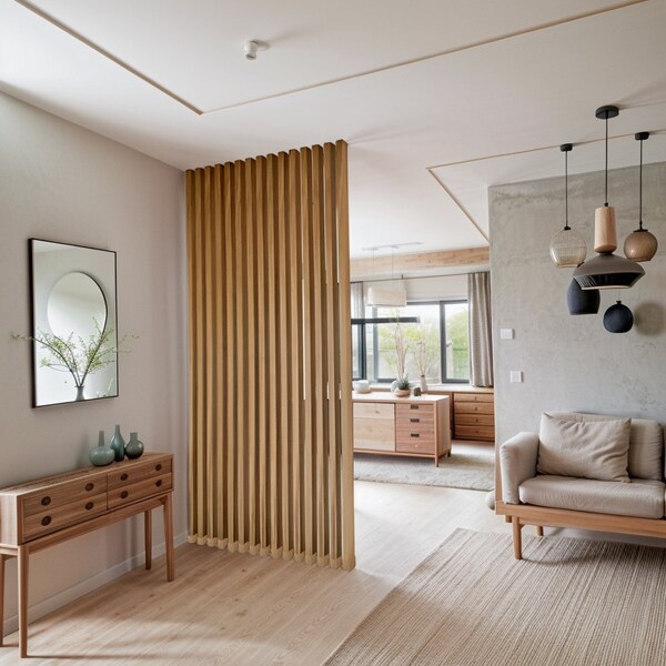 Wood Slat Partition Wall - Etsy