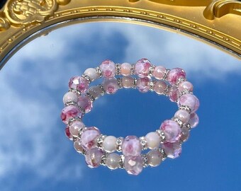 Pretty Pink Roses Bracelet - Etsy