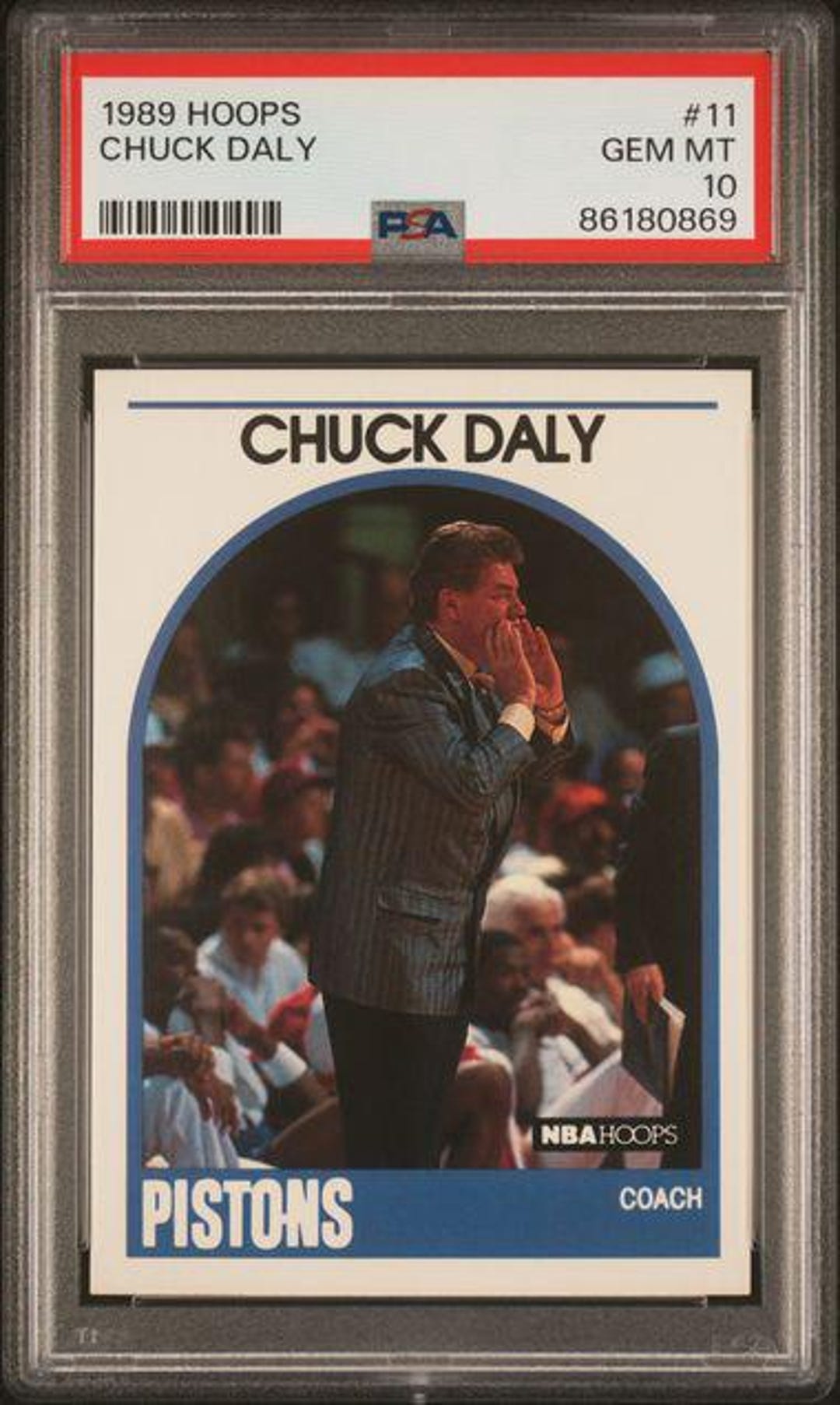 Graded 1989 Hoops Chuck Daly #11 Basketball Card PSA 10 Gem Mint - Etsy