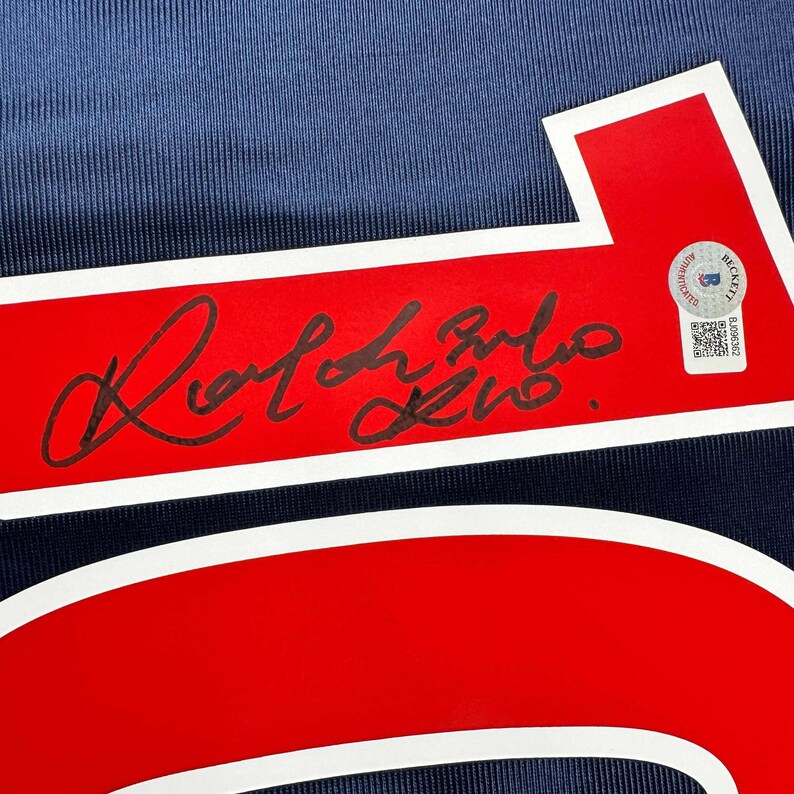 Autographed/signed Ronaldinho PSG Paris Saint Germain Blue Soccer ...