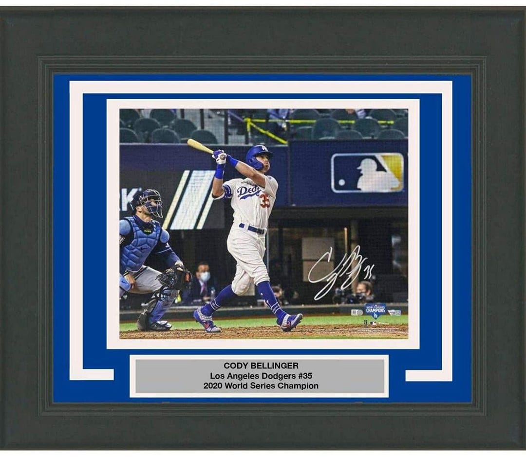 Framed Autographed/signed Cody Bellinger 2020 World Series Los Angeles ...