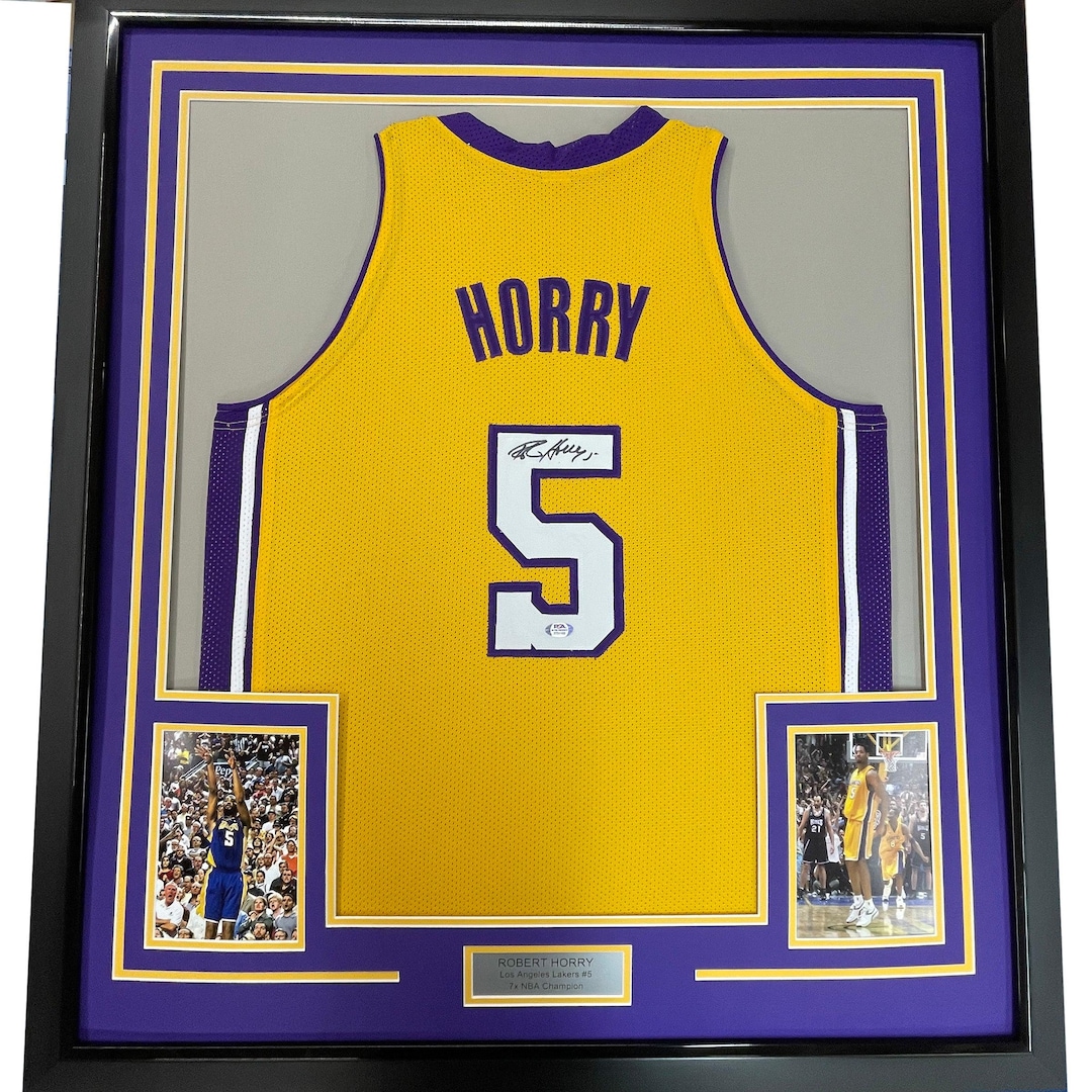 Framed Autographed/signed Robert Horry 35x39 Los Angeles LA Yellow ...